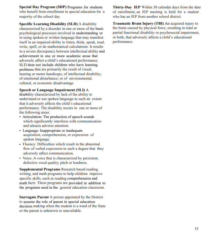 Special Education Brochure: IEP and You - Resources for Families ...