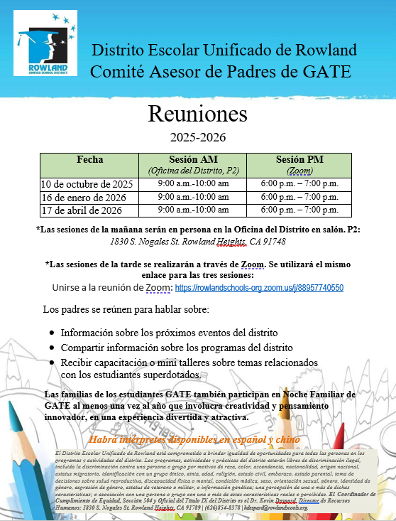 Gifted and Talented Education (GATE) – Special Projects/GATE – Rowland ...
