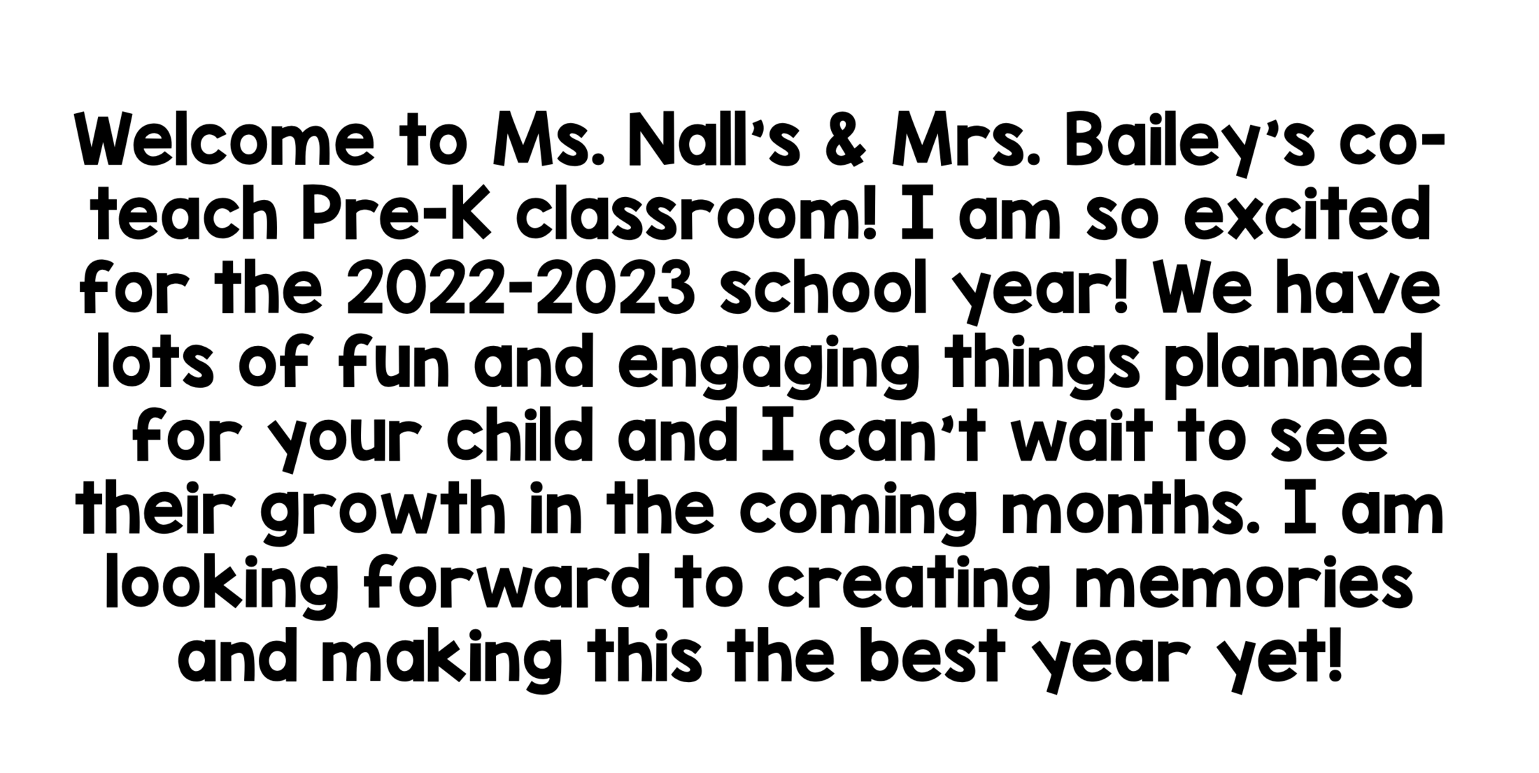 Welcome to Pre-K! – Melissa Nall – Early Childhood Center