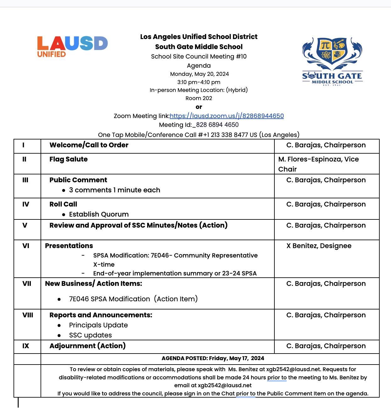 Title I - SPSA & School Site Council – Title I - SPSA & School Site ...