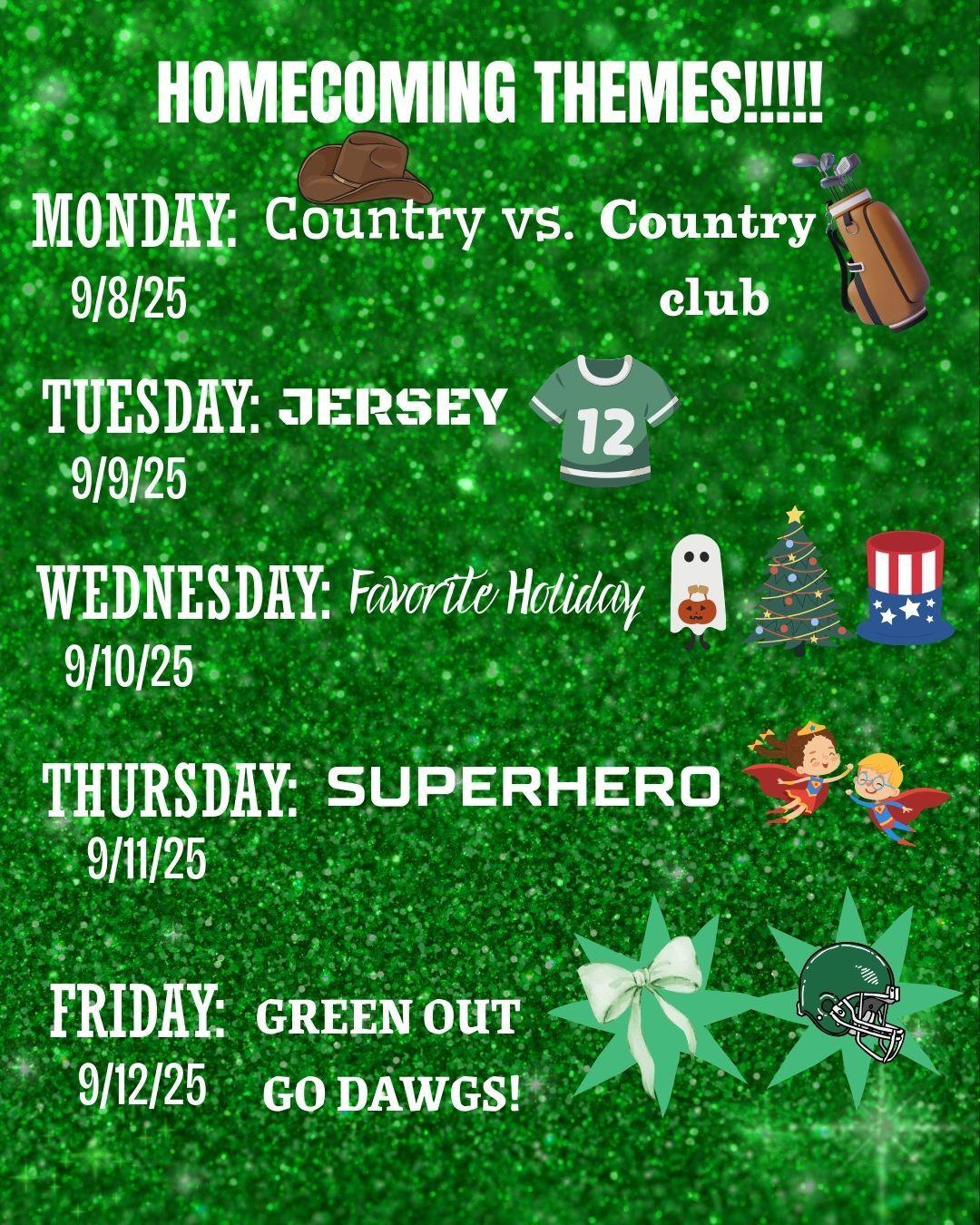 Homecoming Week Dress Up Days | Burnet High School