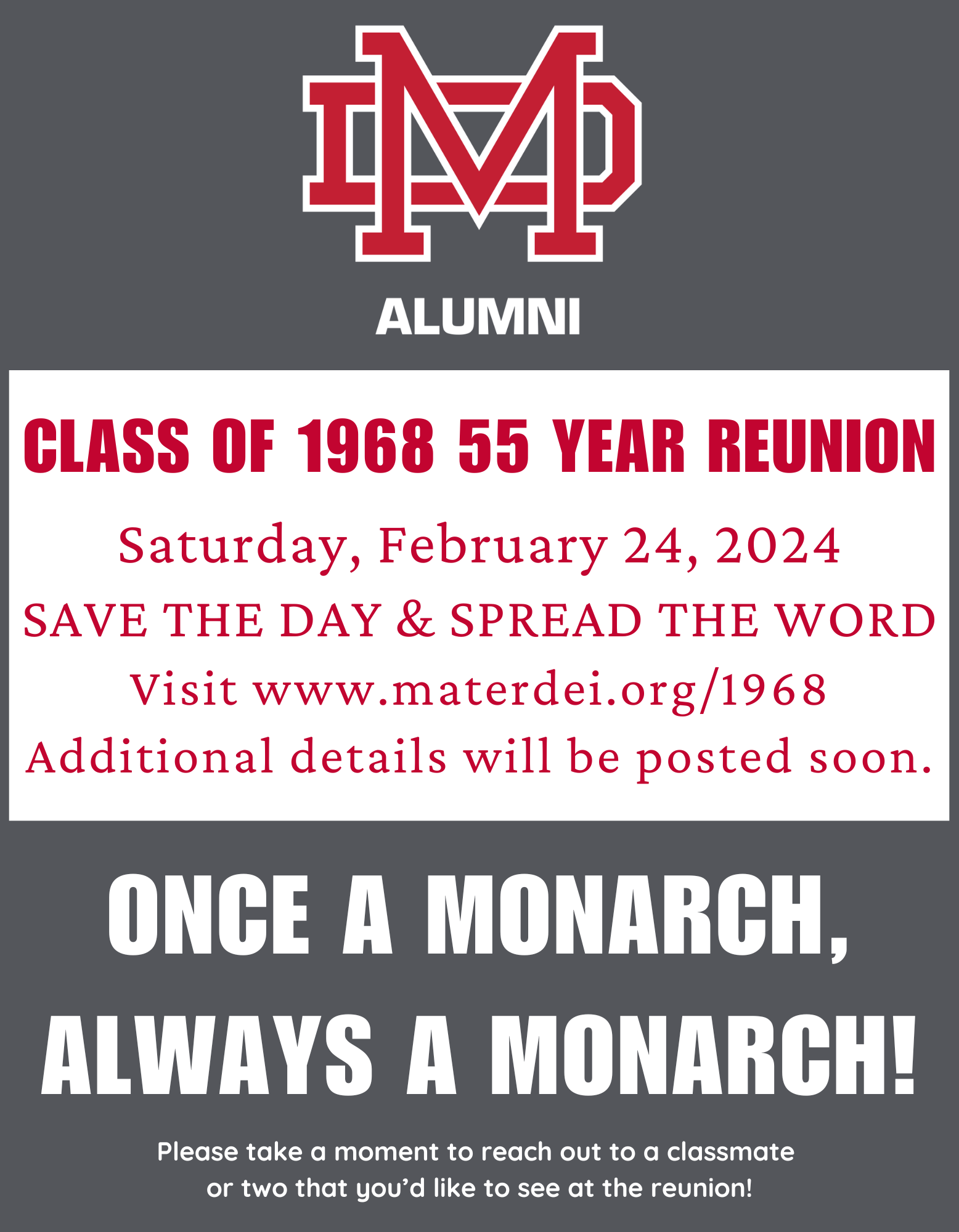 Class of 1968 – Class of 1968 – Mater Dei High School