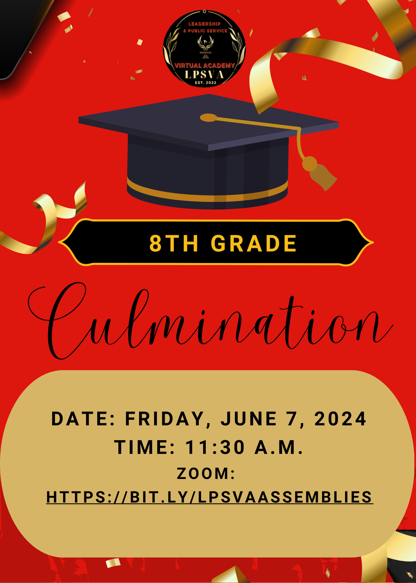 8th Grade Culmination | Leadership and Public Service Virtual Academy