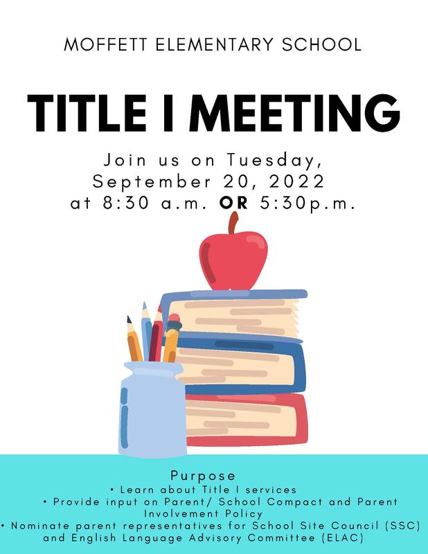 Title 1 Parent Meeting/ Reunión de padres para explicar Titulo 1 ...