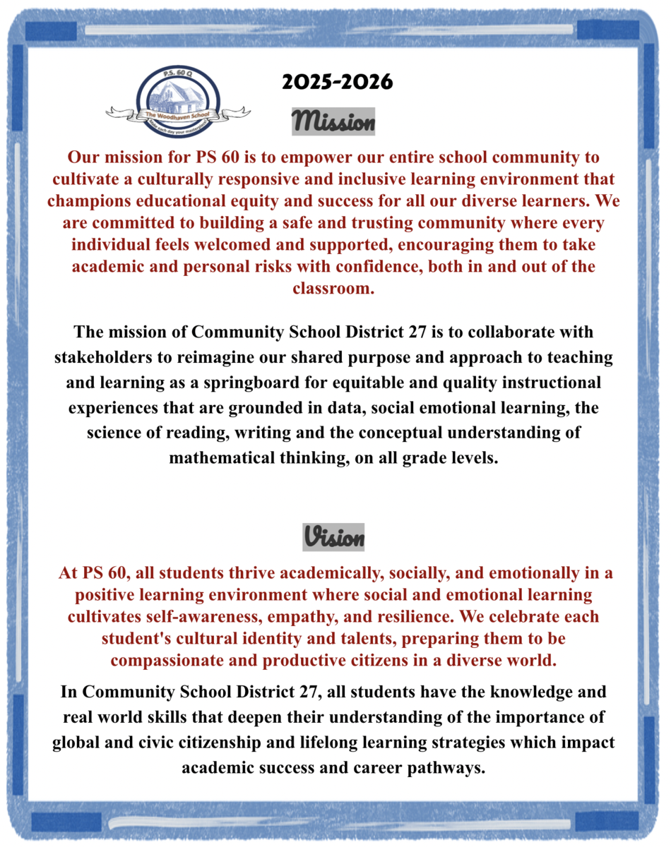 Mission/ Vision Statement and Instructional Focus – About Us – P.S. 60 ...