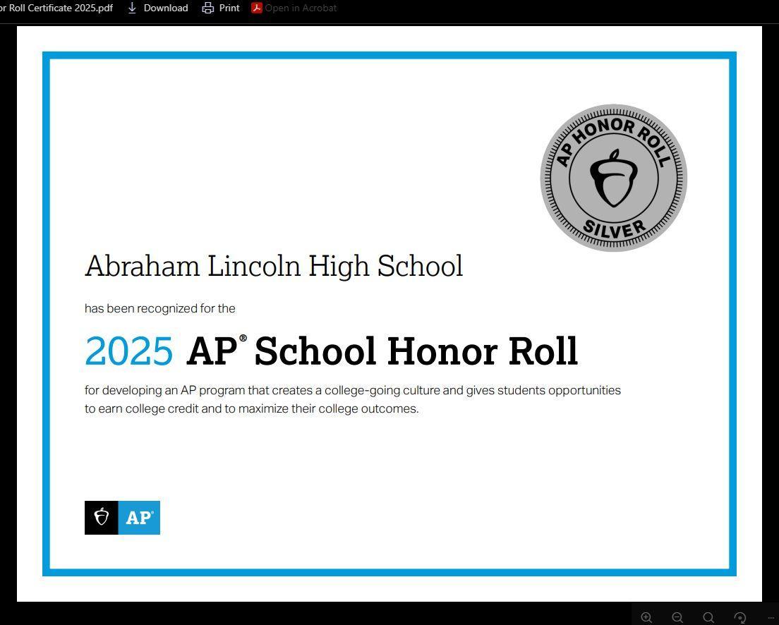 Advanced Placement and Honors – WASC – Lincoln High School
