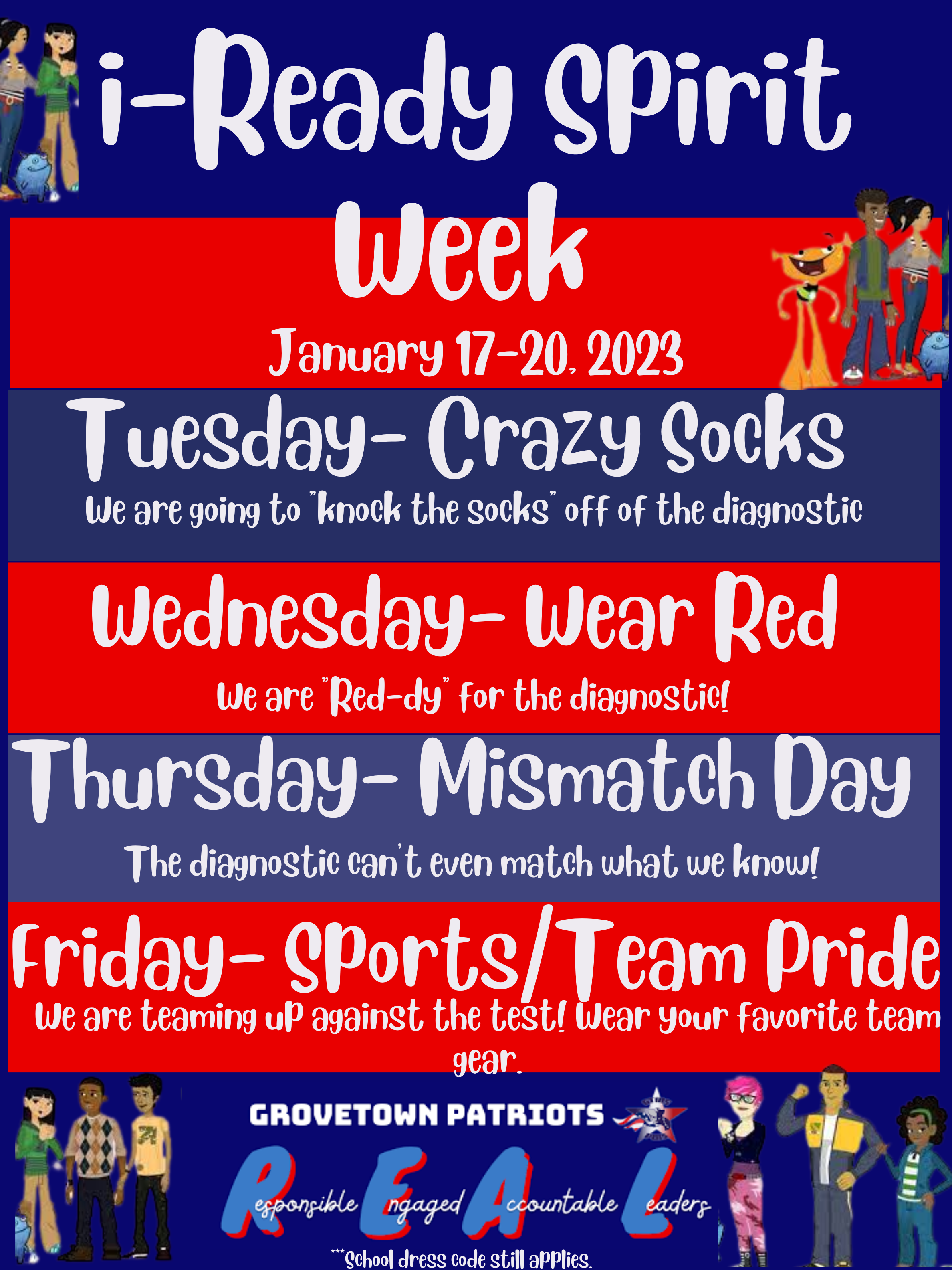 I Ready Spirit Week Grovetown Middle School