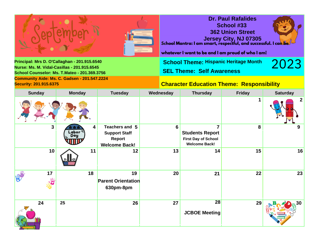 Staff Directory | Dr. Paul Rafalides School, PS #33