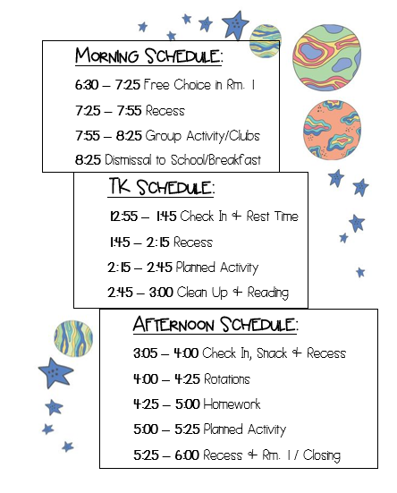 Schedule – Chaparral ESS – CHAPARRAL ELEMENTARY SCHOOL