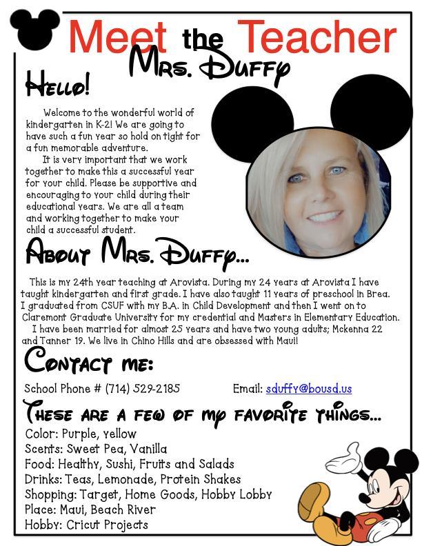 Meet Mrs. Duffy – ELEMENTARY TEACHER Sabrina Duffy – Arovista ...