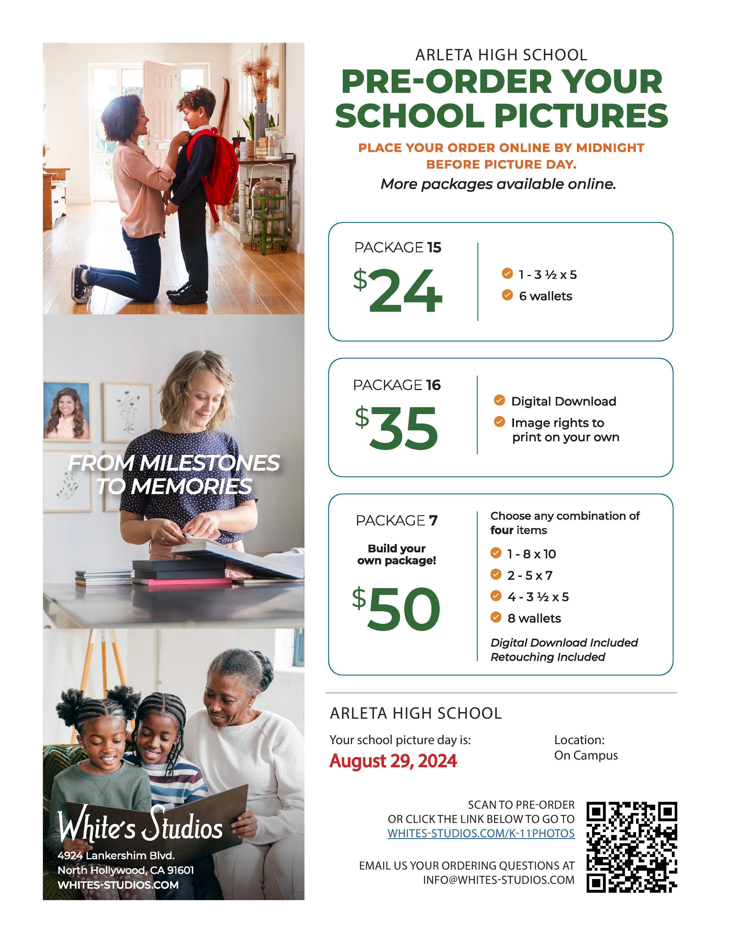 AHS: ID Picture Day 2024-25 – Resources for Students – Arleta High School