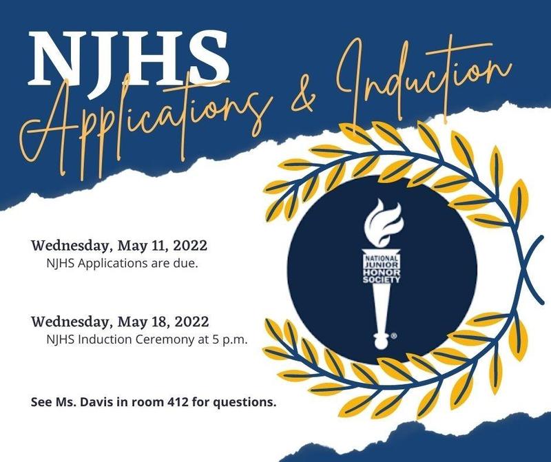 NJHS Applications and Induction Ceremony Information | Bonham Middle School