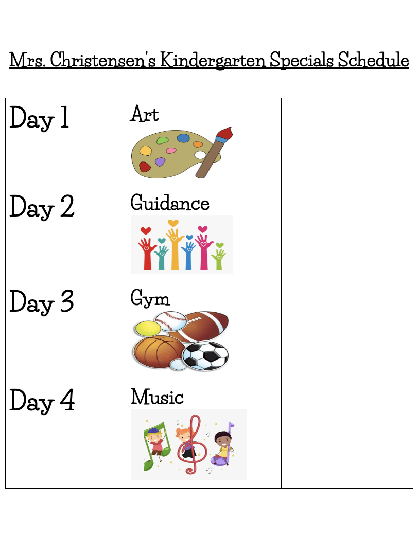 Specials (K) – Katelyn Christensen – Penns Valley Elementary School