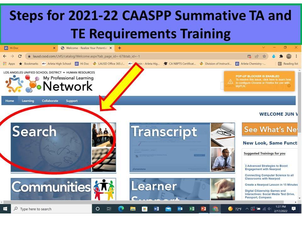 2021-22 CAASPP Summative Assessment TA and TE Requirements – Testing ...