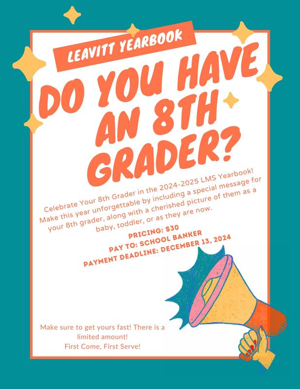 8th Grade Dedication Square! Celebrate your 8th Grader in the 24-25 LMS ...