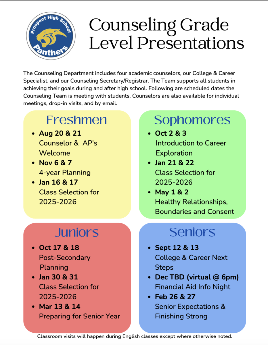 Guidance Department - Guidance - Prospect High School