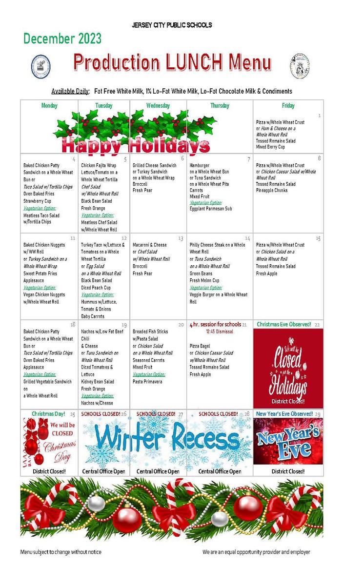 Menus – Food Services – Jersey City Public Schools