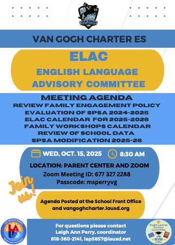 School Site Council/ELAC – For Parents – Van Gogh Charter