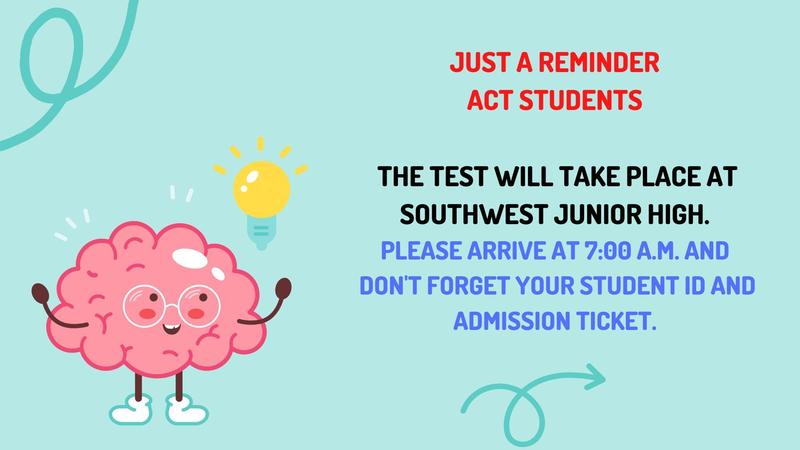 ACT Students (Reminder) | Desert View Elementary School