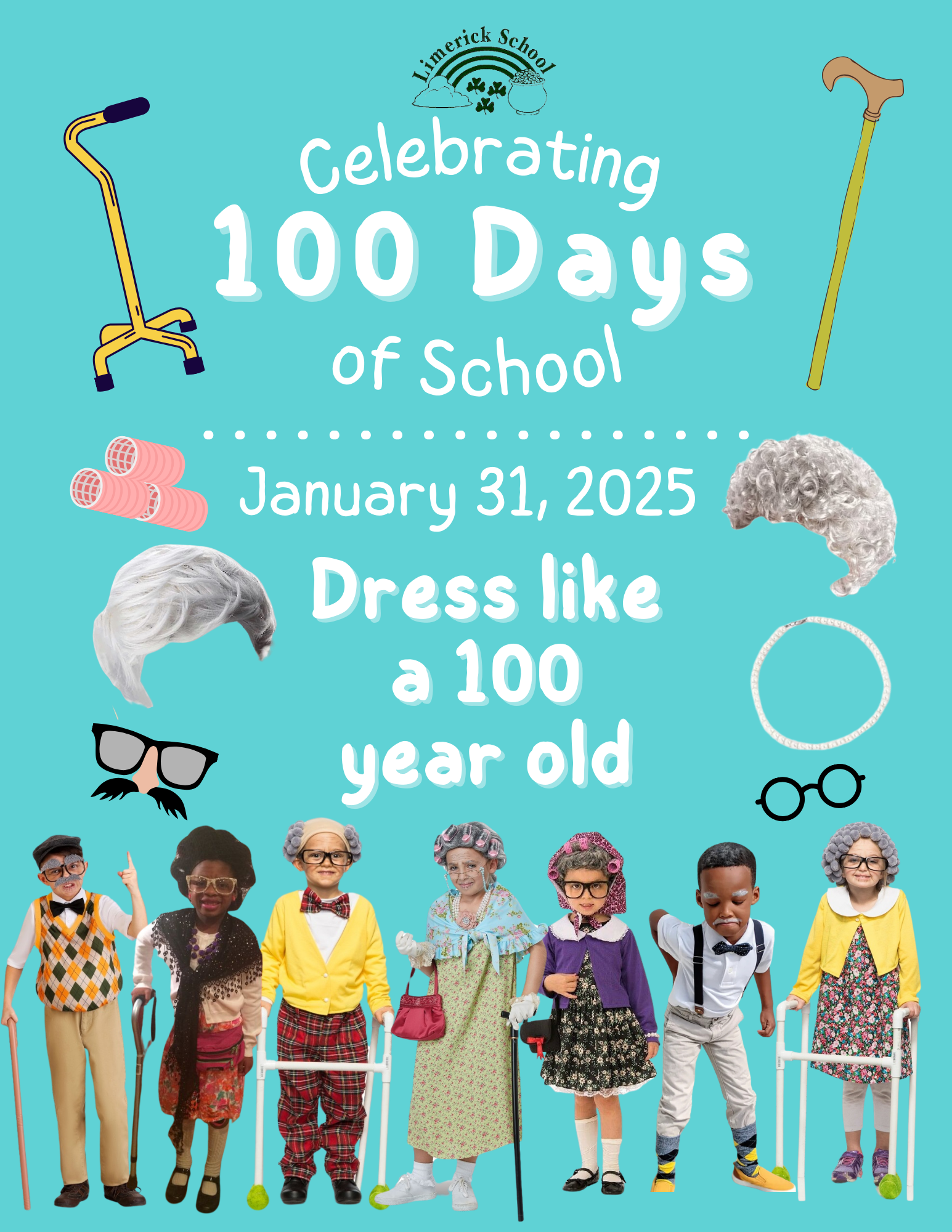 100th Day of School ~ Dress like a 100 year old | Limerick Avenue ...