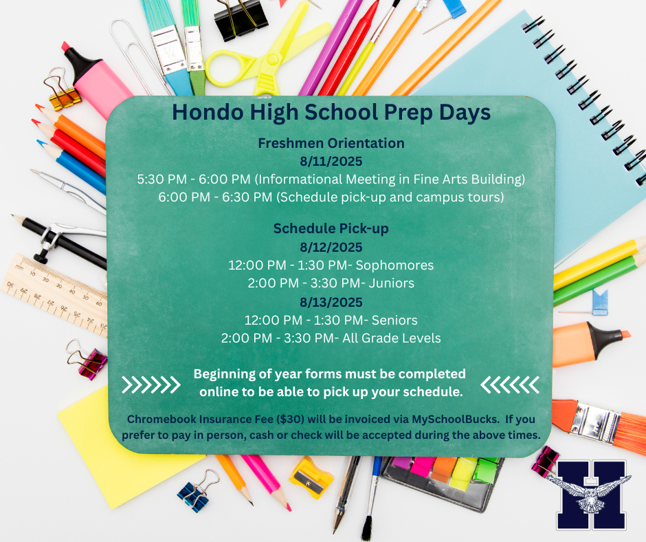 Freshmen Orientation & Prep Days | Hondo ISD