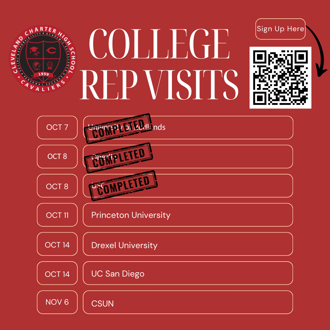 College Rep Visits! – College and Career Center – Cleveland Charter ...