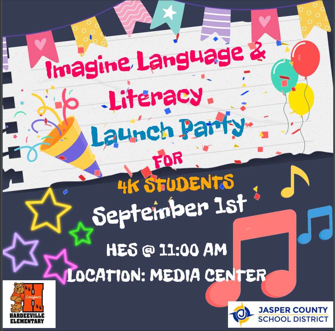 Imagine Language and Literacy Launch Party! | Hardeeville Elementary School