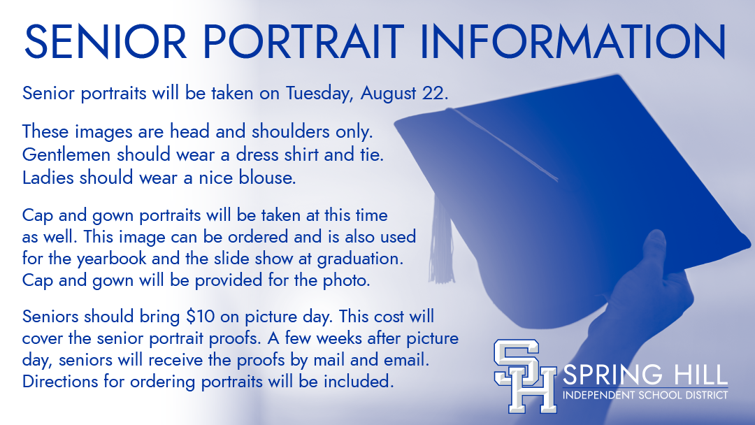 Senior Portrait Information | Spring Hill Independent School District
