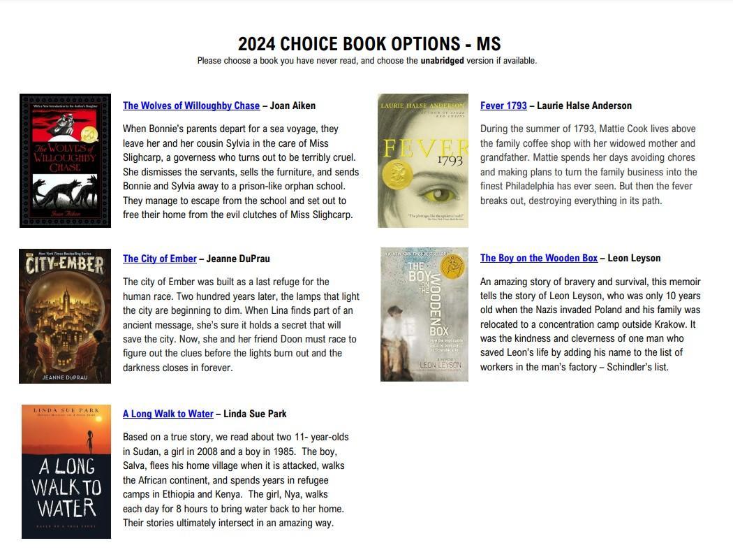 Summer Reading - Parents - Seven Rivers Christian School