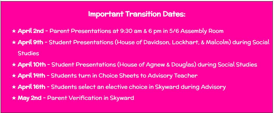 5th to 6th Transition Information! – 6th Grade Counselor Samantha Mooty ...