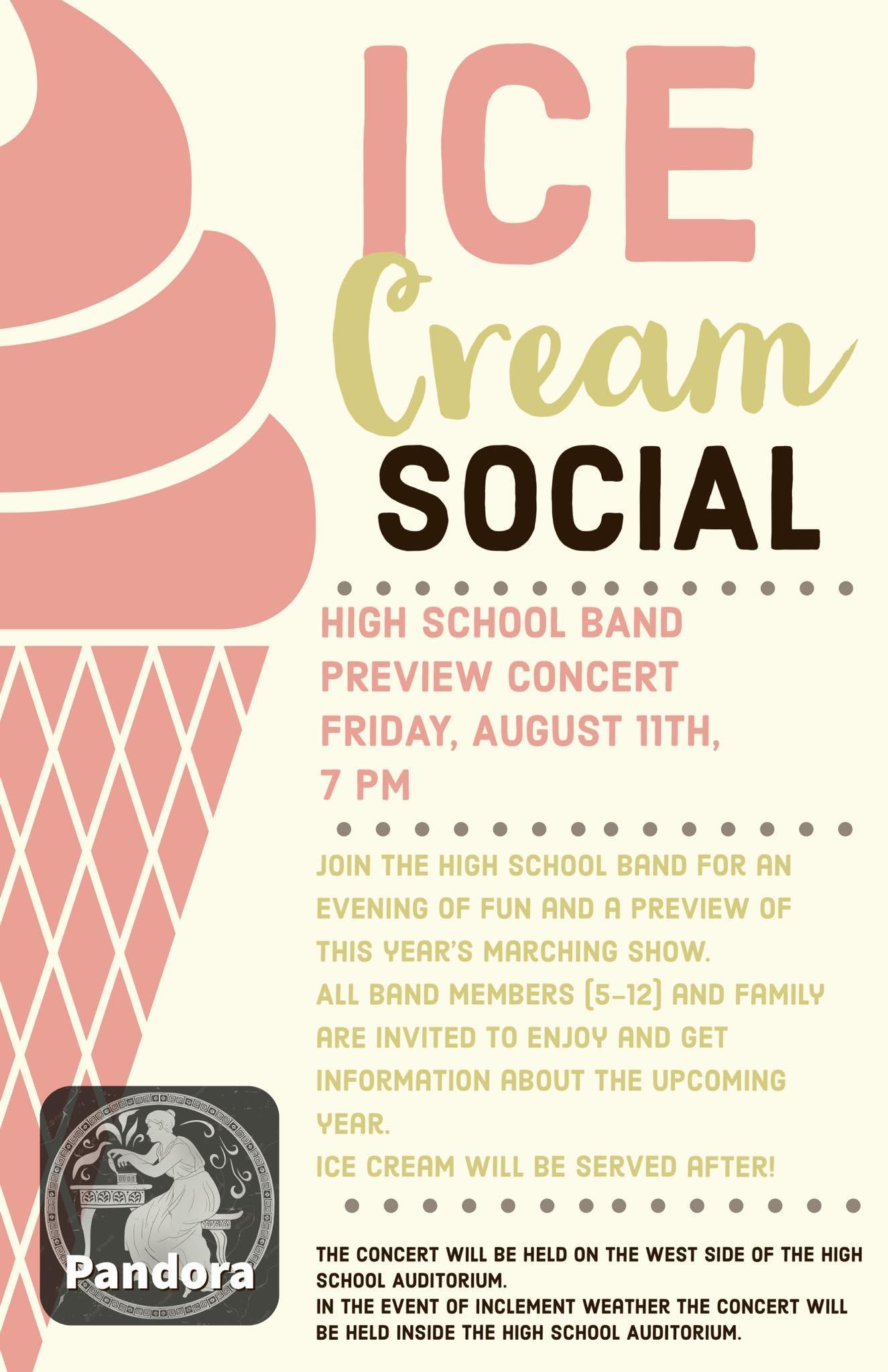 BAND ICE CREAM SOCIAL | Perry Public Schools