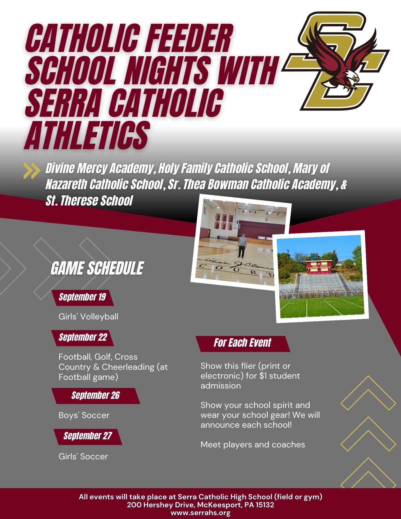 Catholic Feeder School Nights – Grade School Camps – Serra Catholic ...