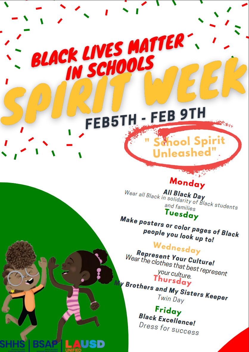 Black Lives Matter Spirit Week | Marguerite Poindexter LaMotte Elementary