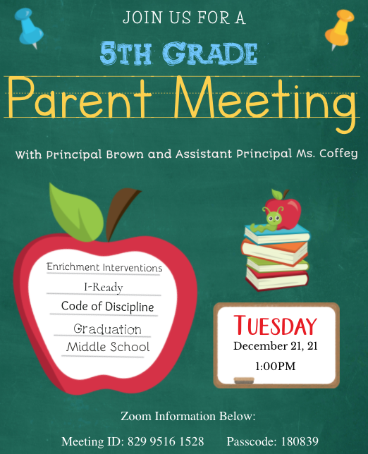***5th Grade Parent Meeting*** | The Caton School - P.S. 249