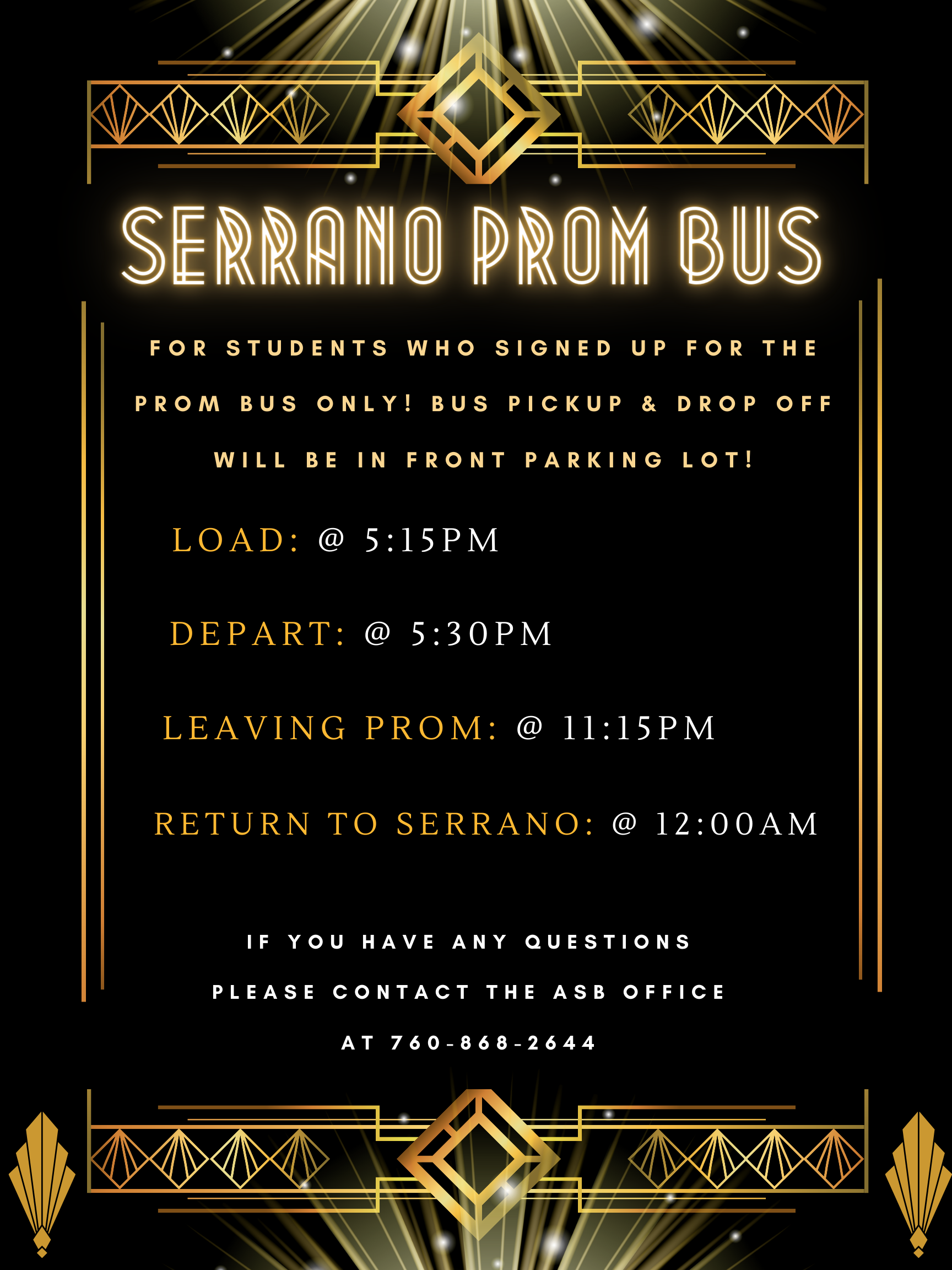 Senior Events and Activities – On Campus – Serrano High School