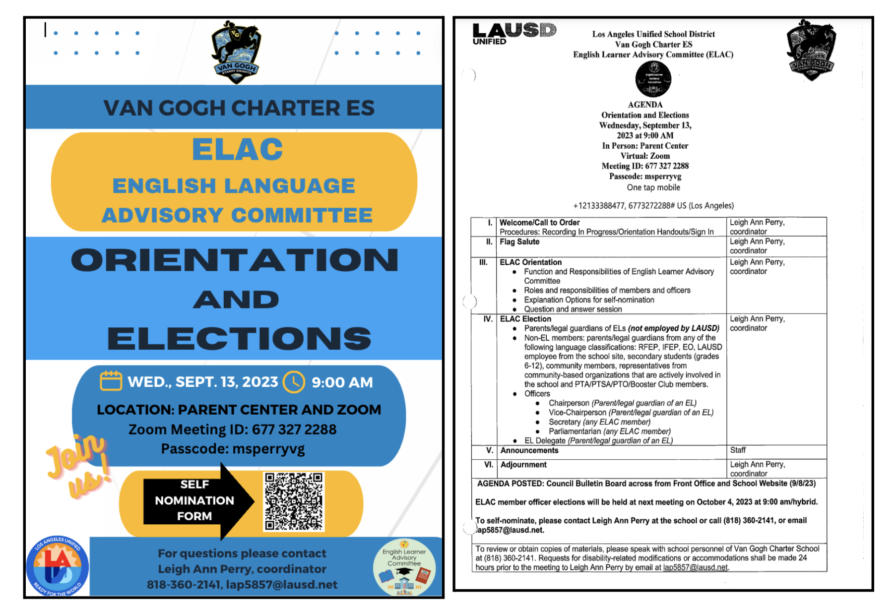 School Site Council/ELAC – For Parents – Van Gogh Charter