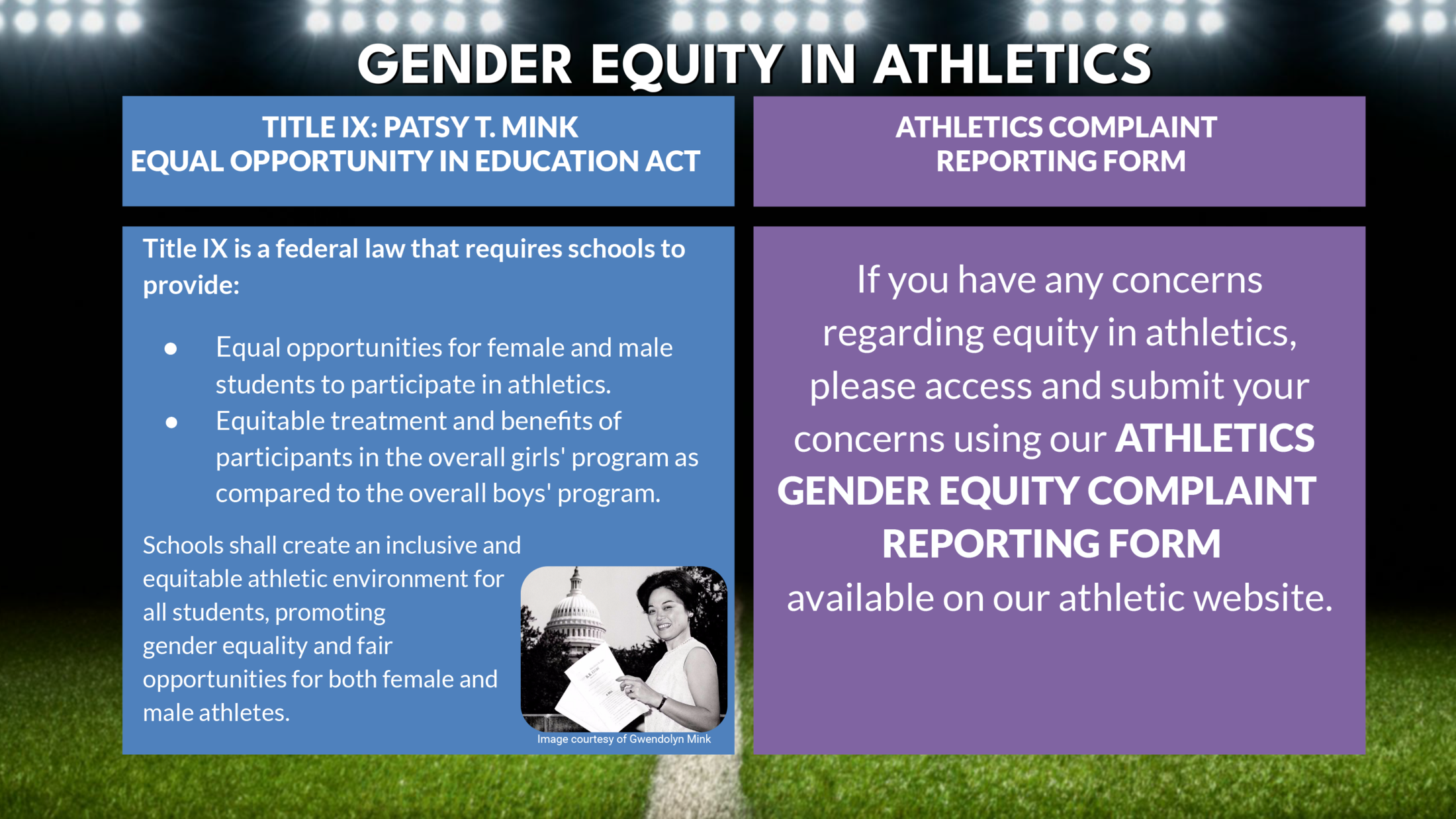 Title IX Compliance – Athletics – Kauai High School