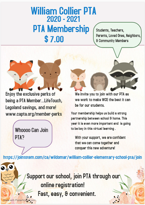 PTA – PTA – William Collier Elementary School