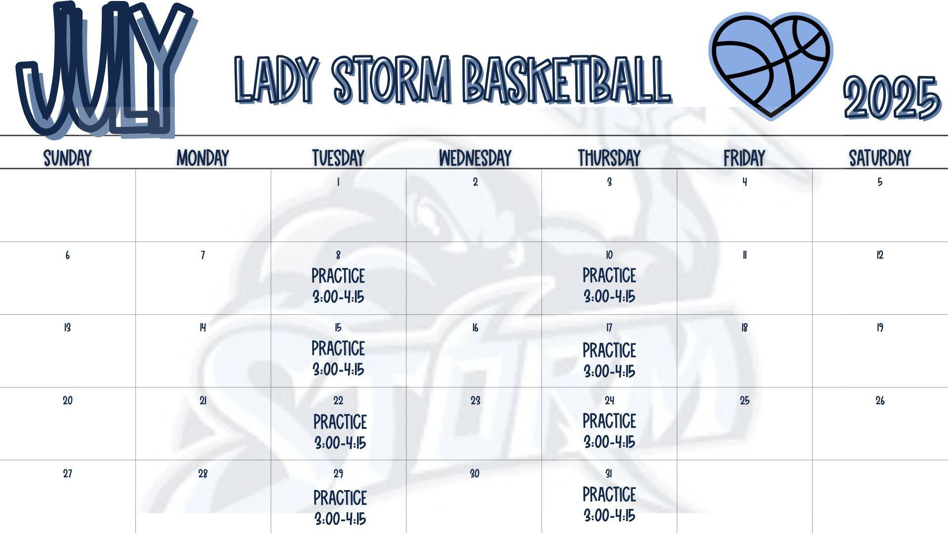 Practice Schedules – Girls Basketball – Rocky Fork Middle School