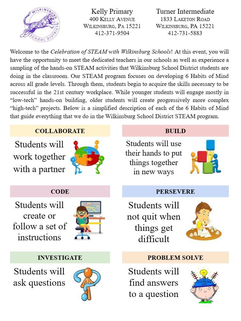 STEAM event at Kelly Primary on May 10th | Wilkinsburg School District