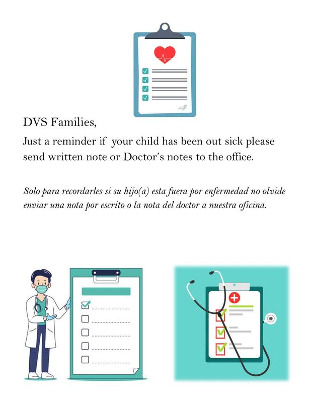 Don't forget to send notes to the office | Desert View Elementary School