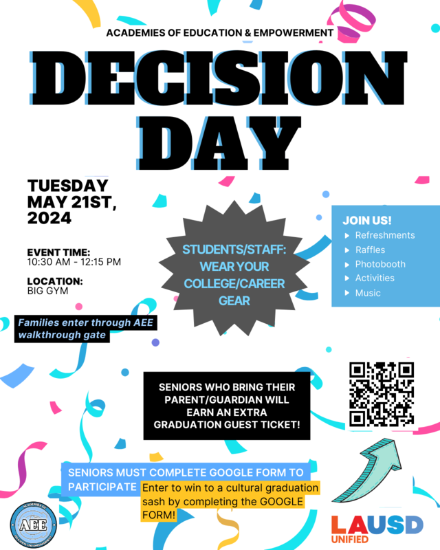 AEE Decision Day | Academies of Education and Empowerment at Carson Complex