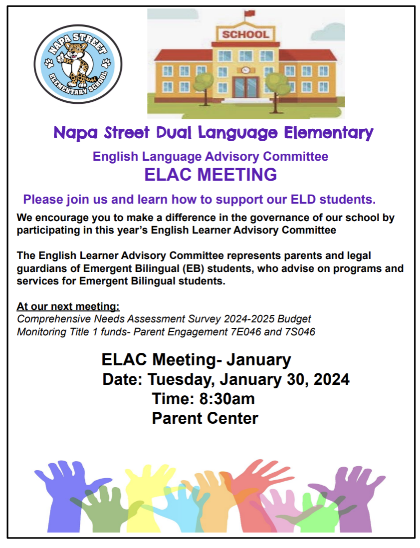 Parent Center - Parents - Napa Street Elementary