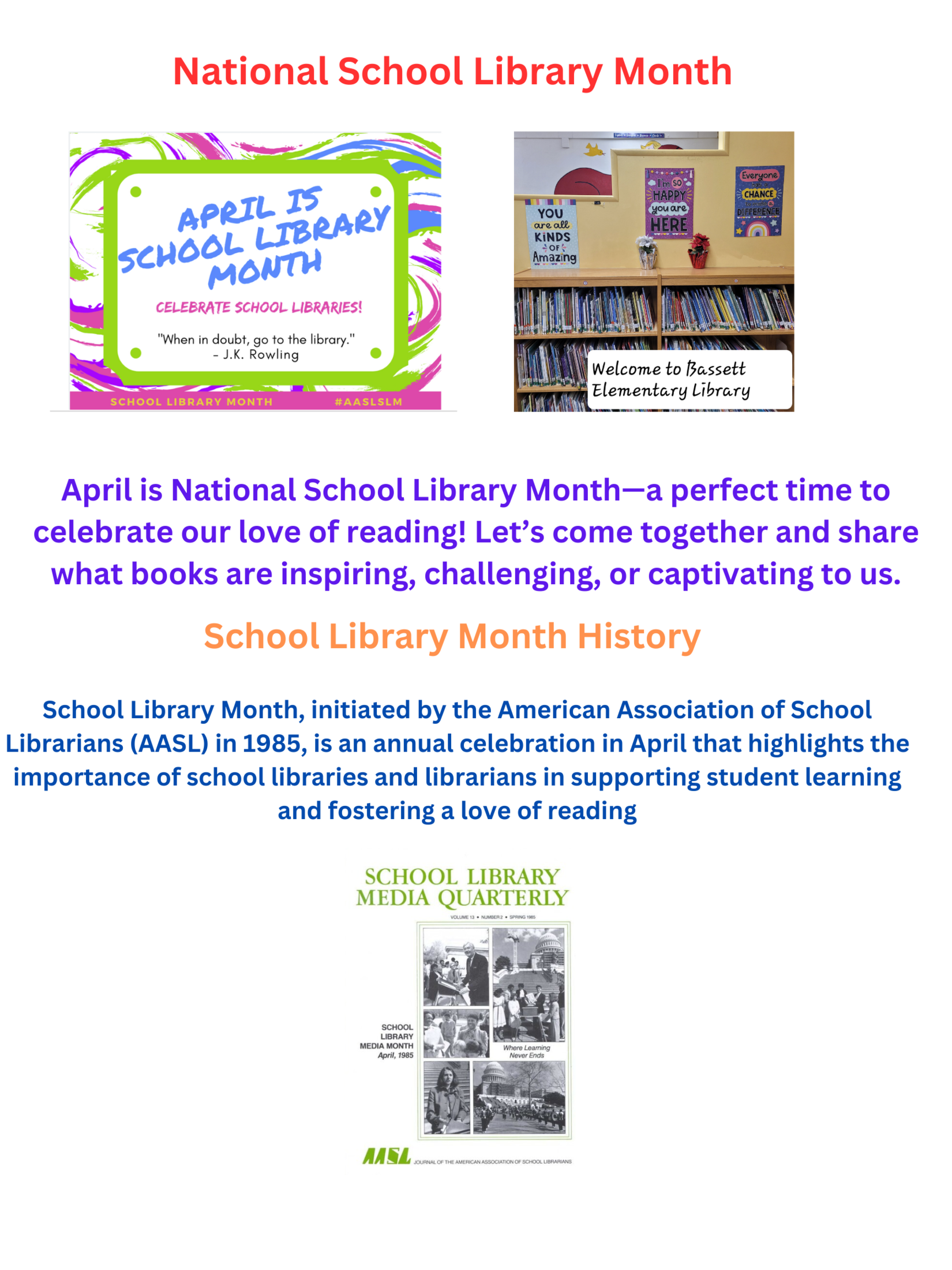 Posts – School Librarian Sheeba Divakar – Bassett Street Elementary