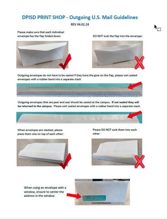 Outgoing Mail Guidelines – Print Shop – Deer Park Independent School ...