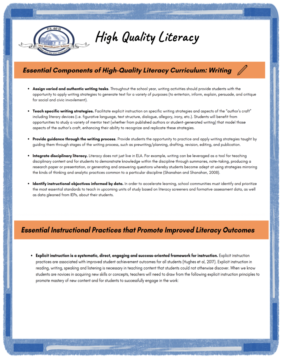 Mission/ Vision Statement and Instructional Focus – About Us – P.S. 60 ...