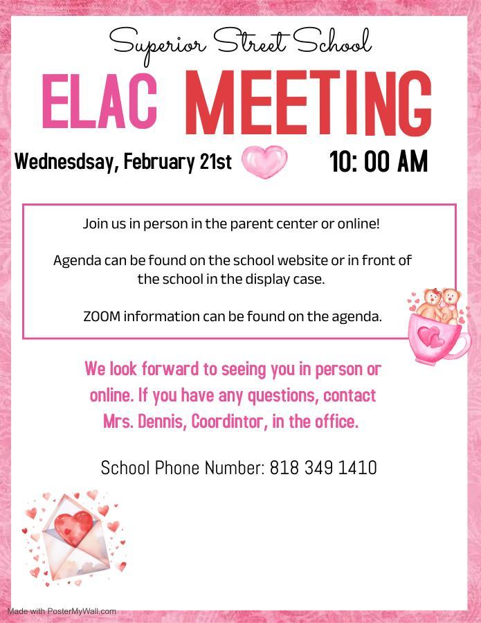 ELAC – Councils and Committees – Superior Street Elementary