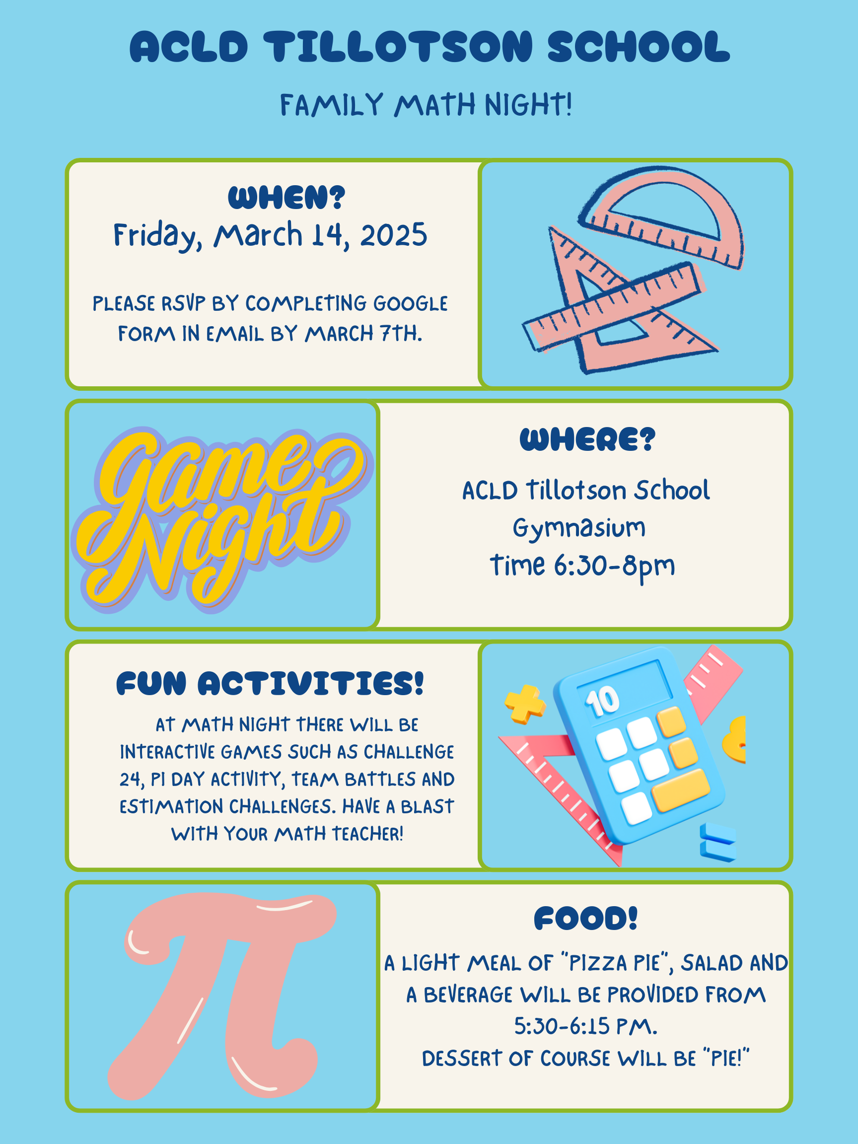 Family Math Night! | ACLD Tillotson School