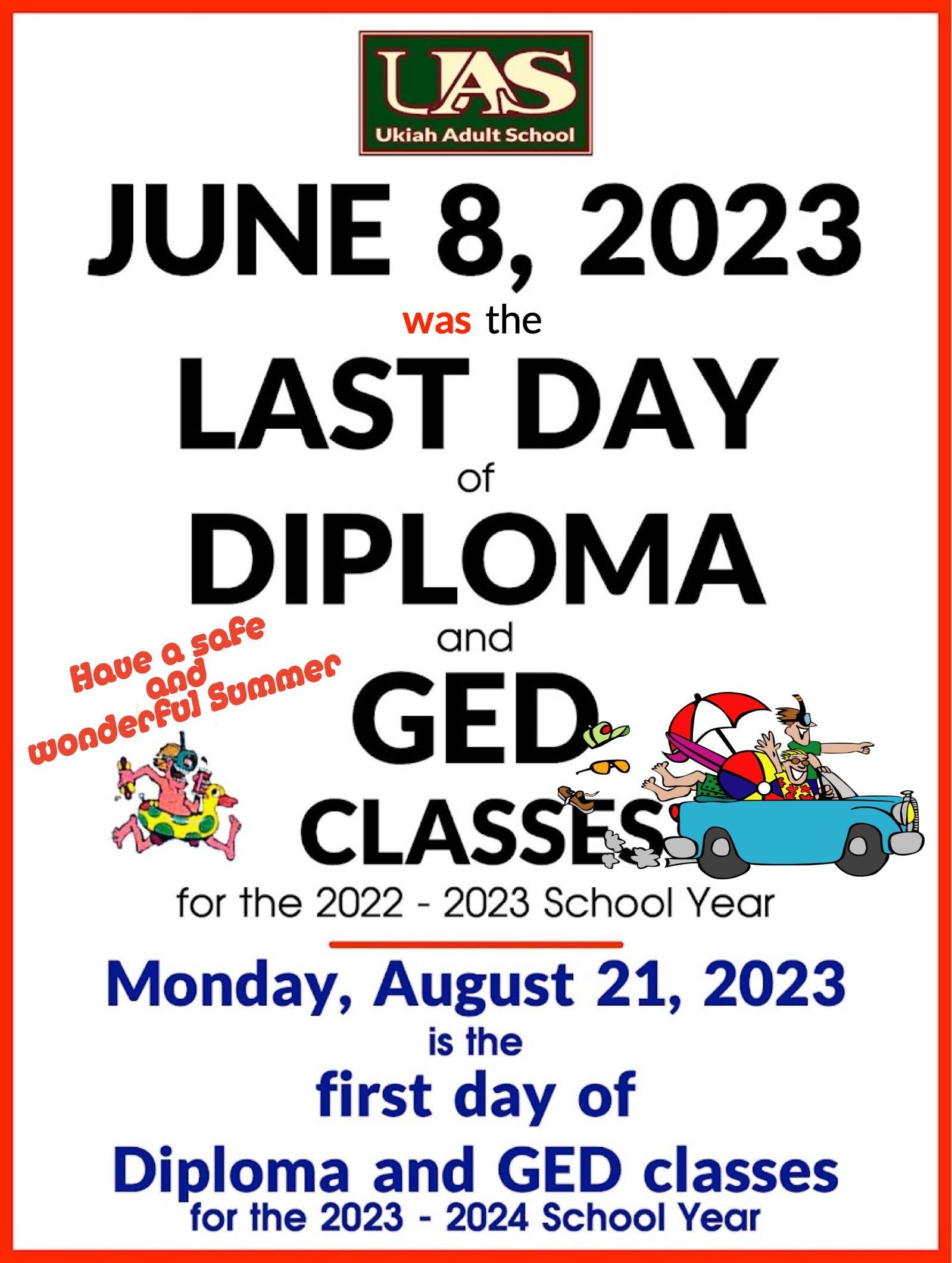 General Education Development (GED) Testing – GED – Ukiah Adult School