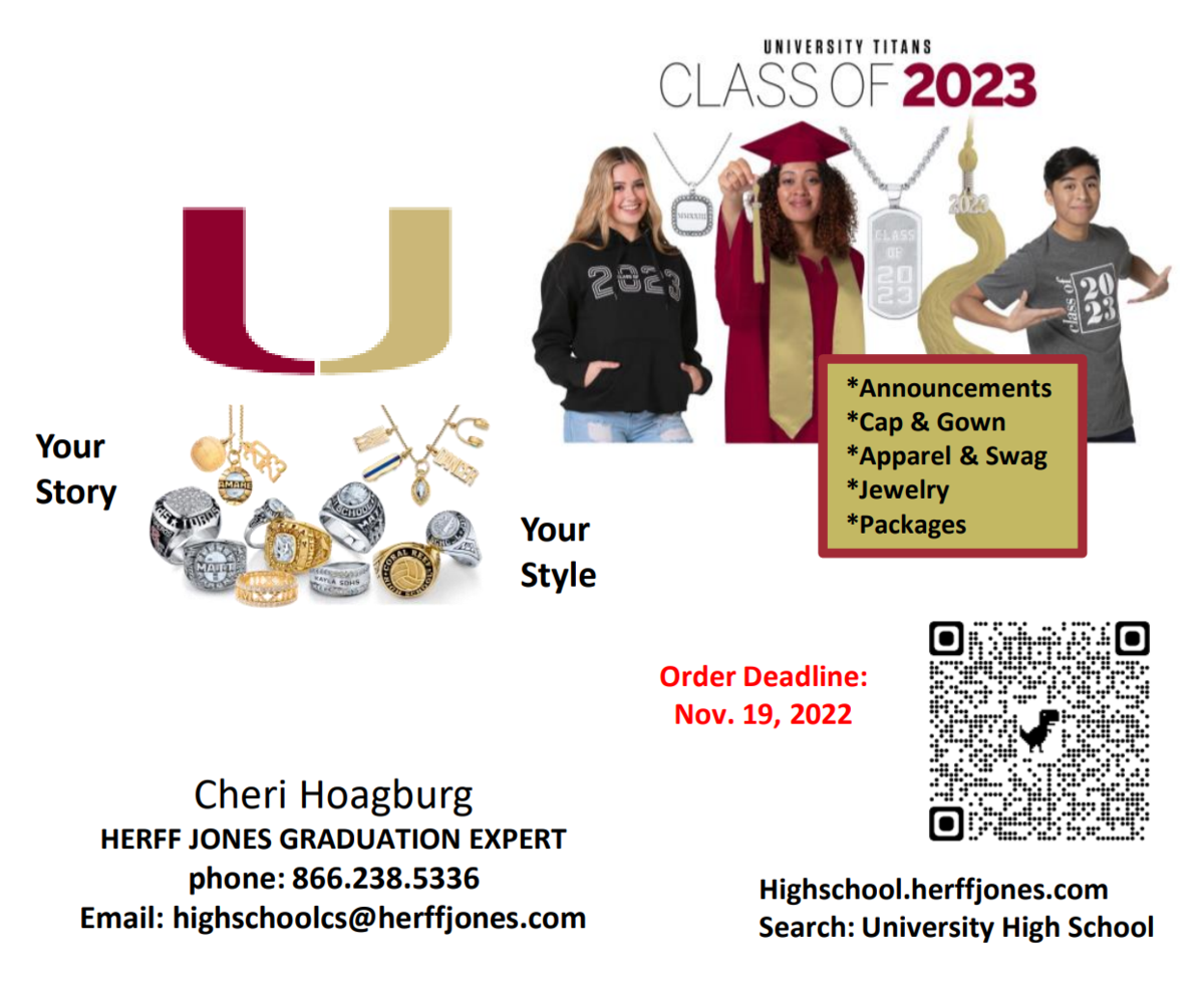 Cap, Gowns, & Announcements – Senior Class – University High School